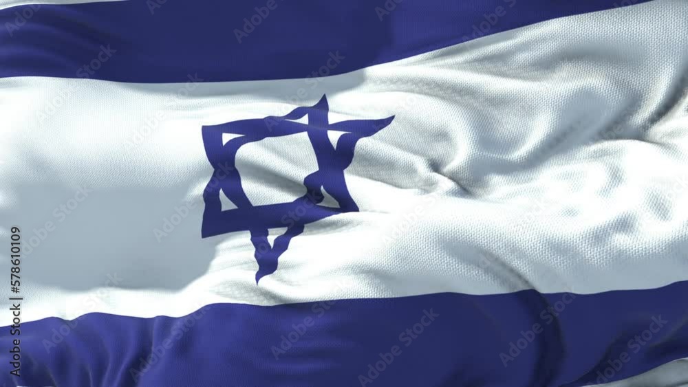 A beautiful view of Israel flag video. 3d flag waving video. Israel ...