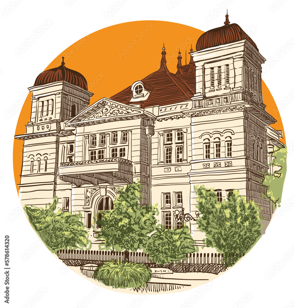 hand drawn traditional culture vector illustration Stock Vector | Adobe ...