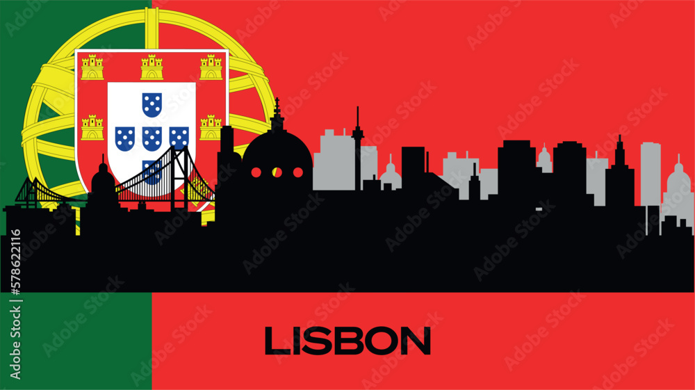 Vektorová grafika „Silhouette of important buildings in the city on the ... Vektorová grafika „Silhouette of important buildings in the city on the ...