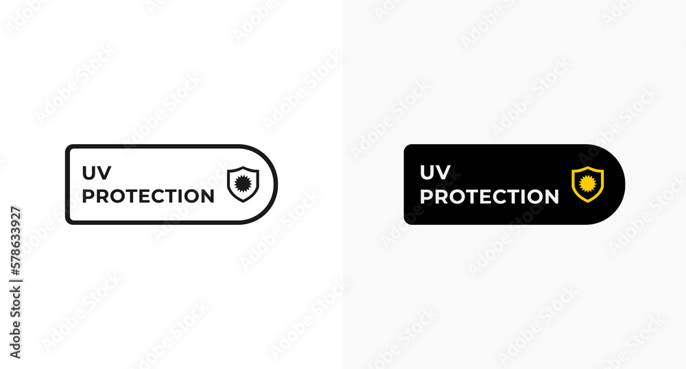 uv protection mark or label vector isolated in flat style. The best uv ...