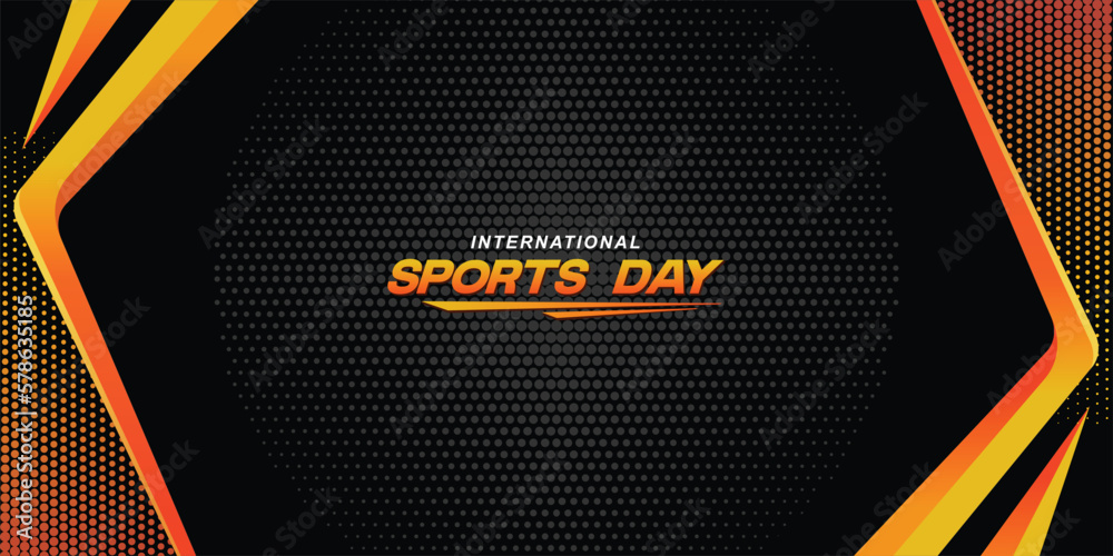 Sports Background Vector. International Sports Day Illustration ...