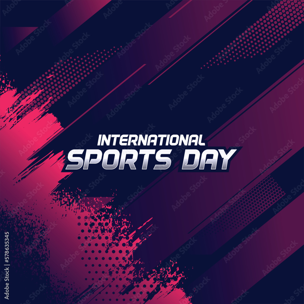 Sports Background Vector. International Sports Day Illustration ...