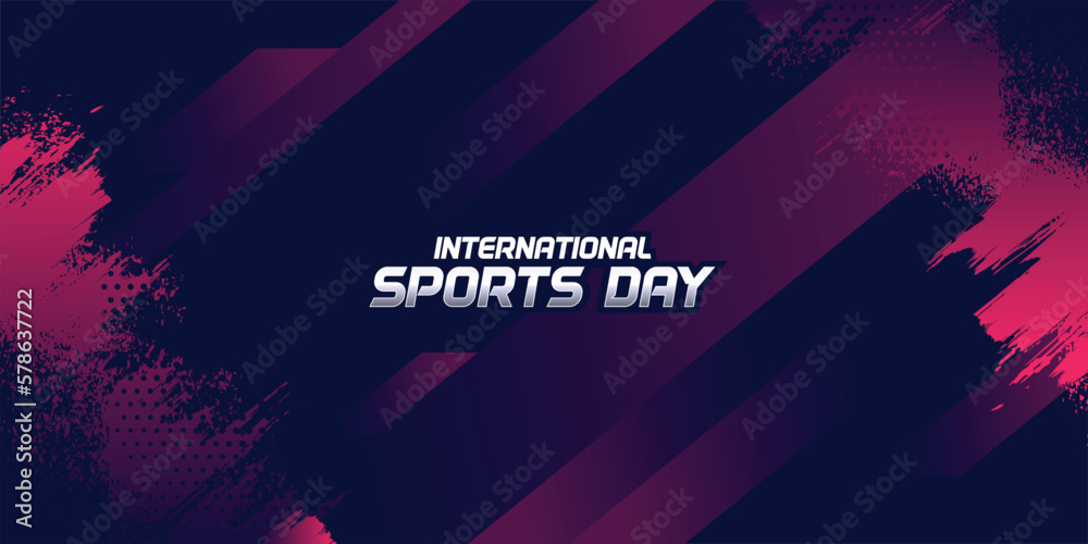 Sports Background Vector. International Sports Day Illustration ...