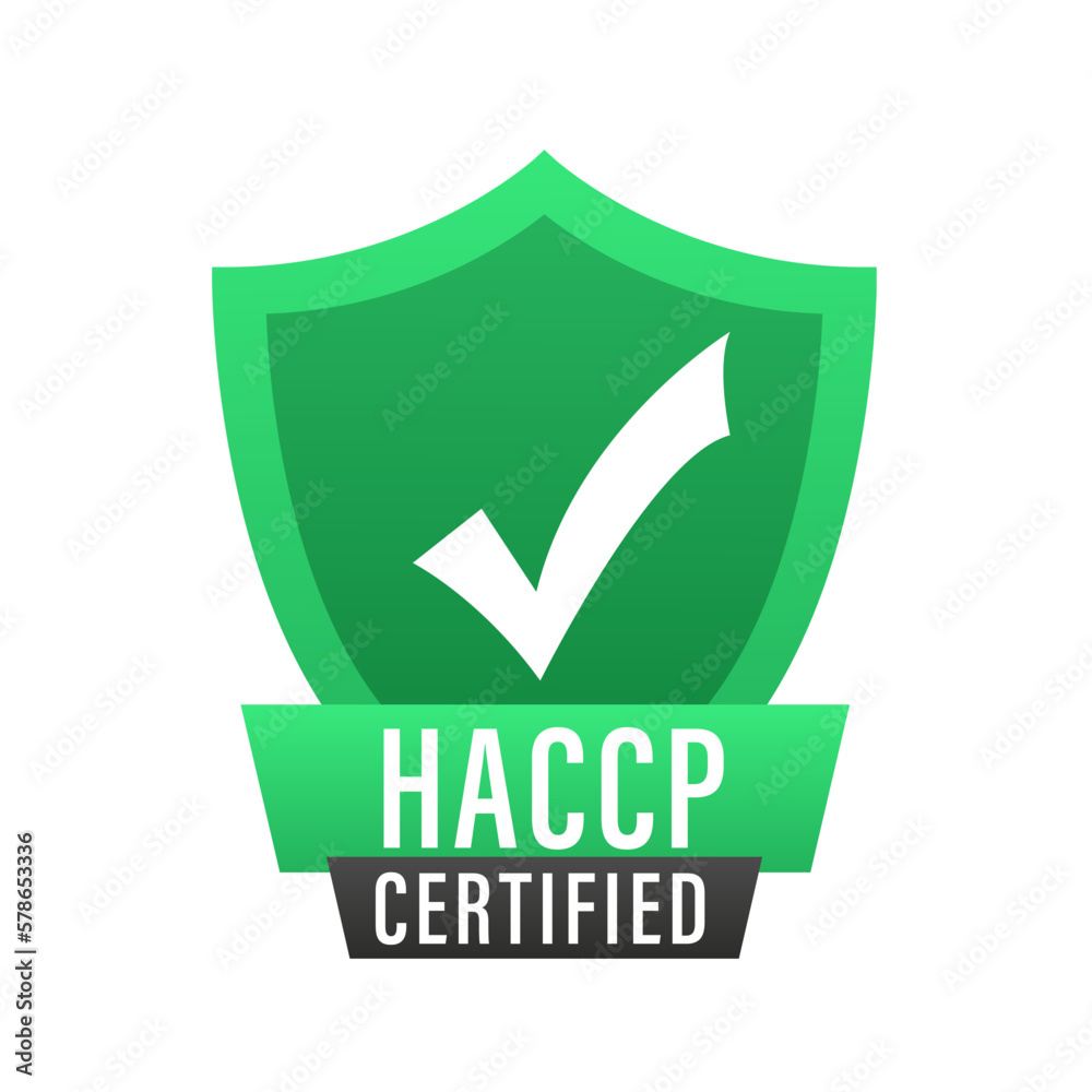 Haccp Certified badge, icon. Certification stamp. Flat design ...