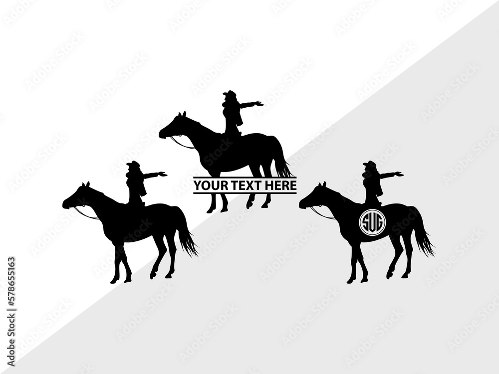 Vetor de Horse Jumping Monogram, Horse Jumping Silhouette, Horse ...