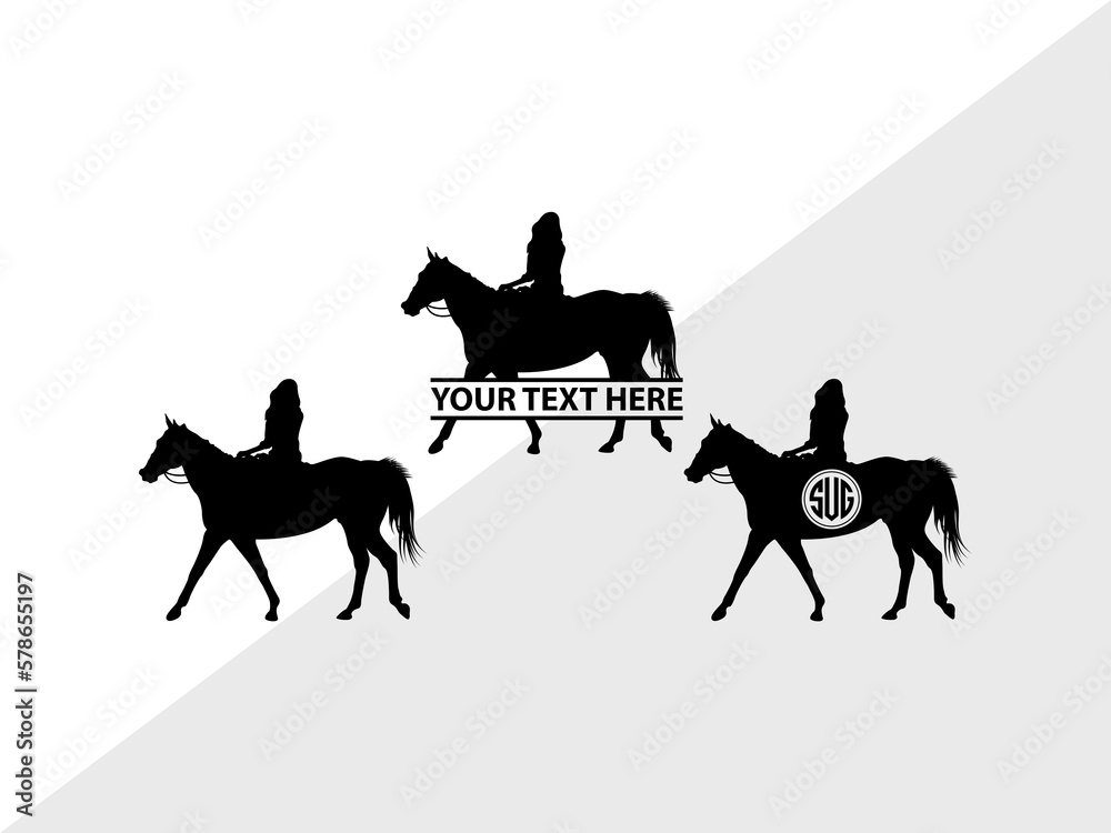 Vetor de Horse Jumping Monogram, Horse Jumping Silhouette, Horse ...