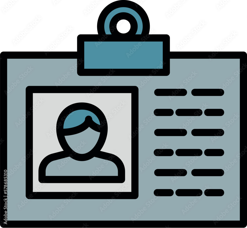 Police id card icon outline vector. Security policeman. Law crime Stock ...