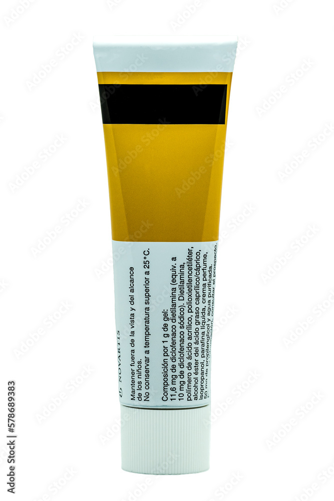 Can of Voltaren Emulgel anti-inflammatory cream for traumas and bruises ...