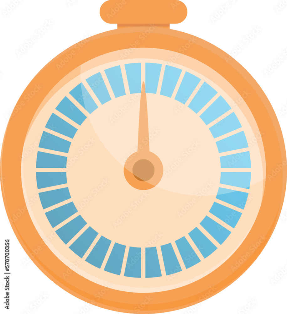 Stopwatch timer icon cartoon vector. Clock stop time. Second minute ...