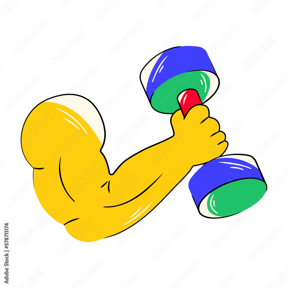 Bicep Training Stock Vector | Adobe Stock