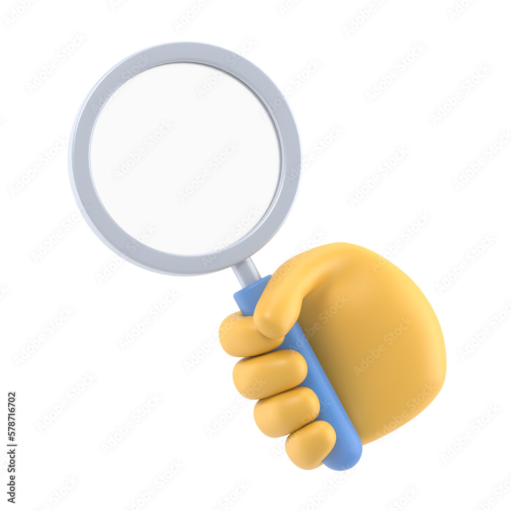 Transparent Backgrounds Mock-up.Businessman hand holding a magnifying ...