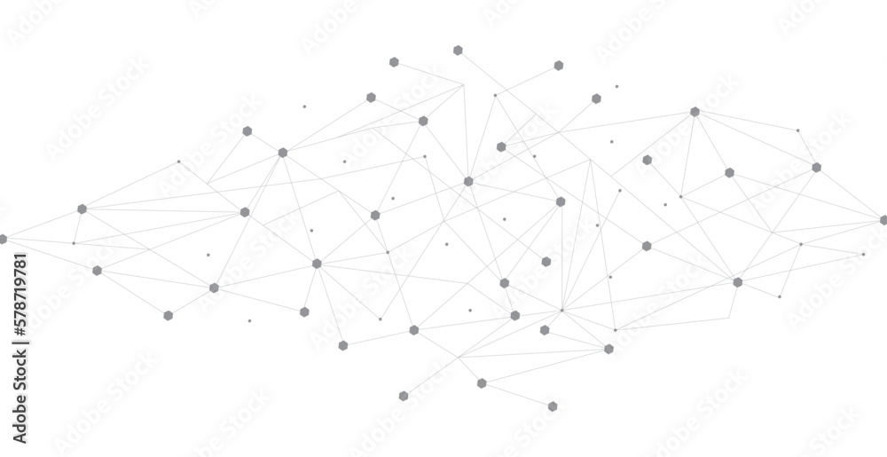 Grey network. Abstract connection on white background. Network ...