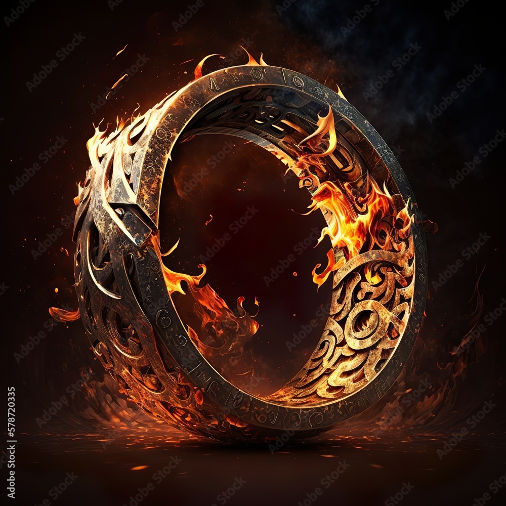 Fire ring rolls around almost tipping over hot burn fiery engagement ...