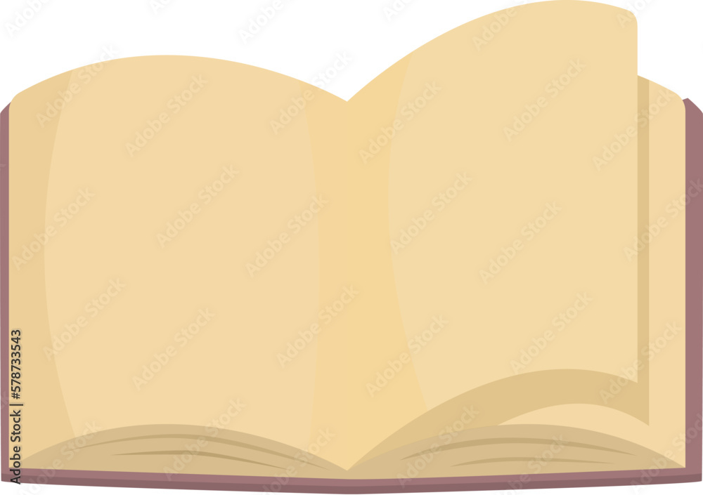 Open book icon cartoon vector. Study school. Paper read Stock Vector ...