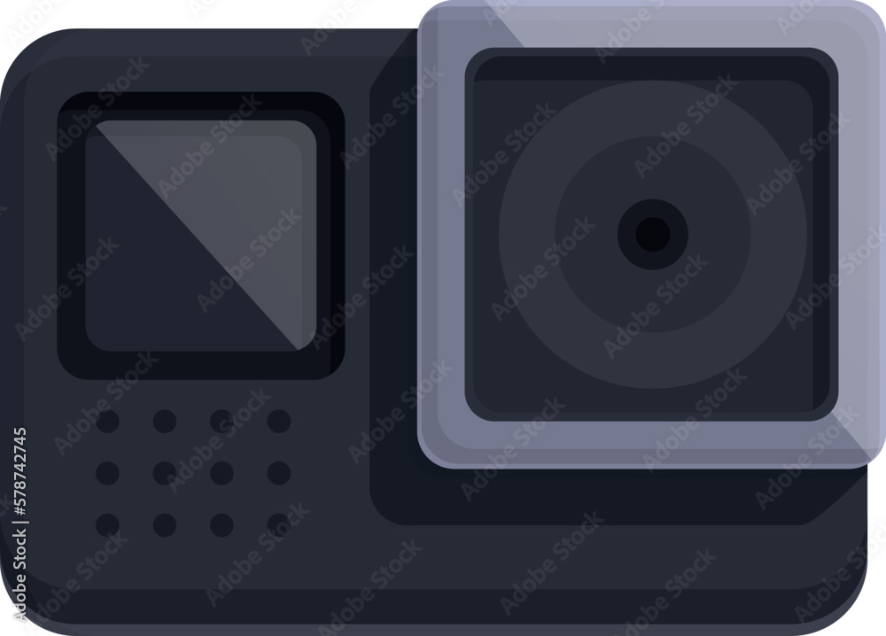 Action cam icon cartoon vector. Gopro camera. Car recorder Stock Vector ...