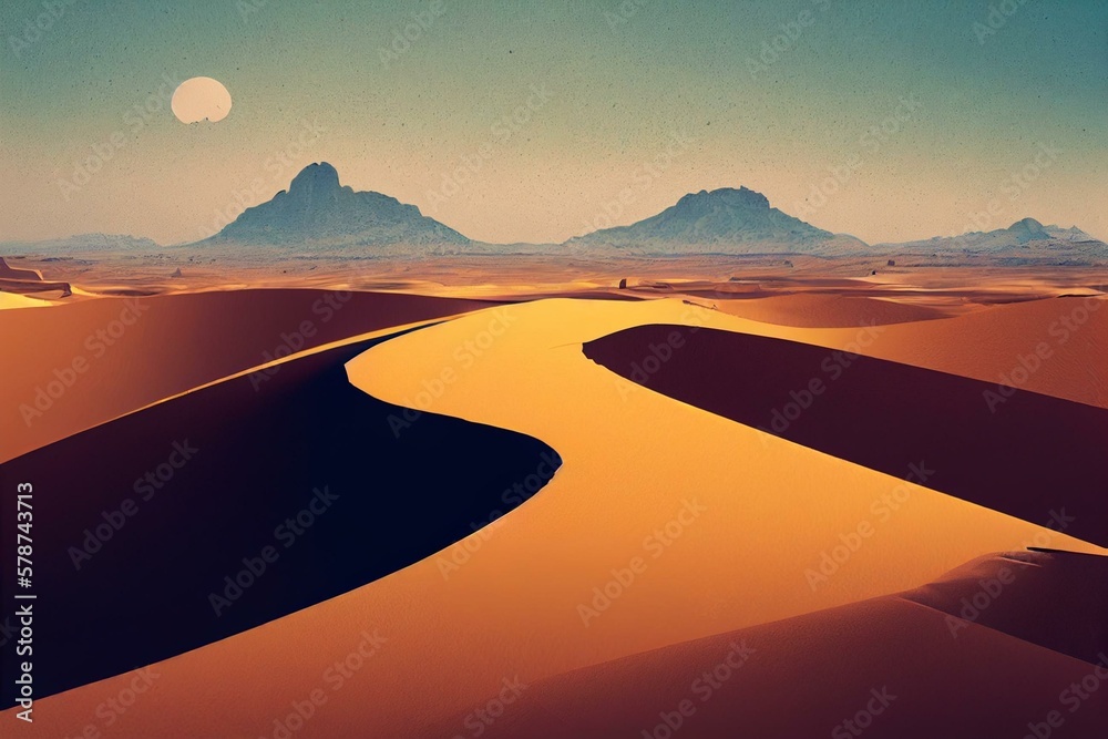 cut paper collage: desert scene (generative ai content) Stock ...