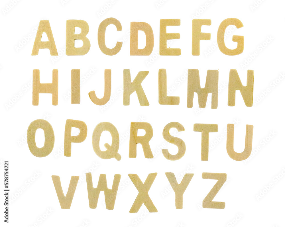 Cutout of isolated wooden alphabet letters set with the transparent png ...