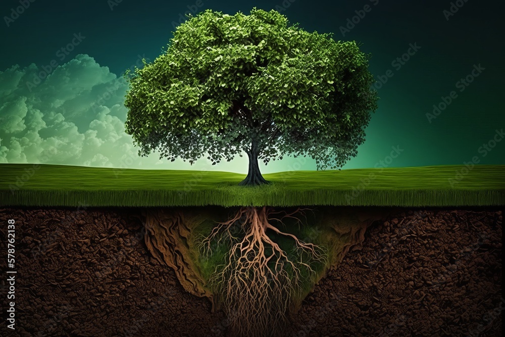 Poster Centennial trees with roots are a symbol of strength. – Wall Art ...