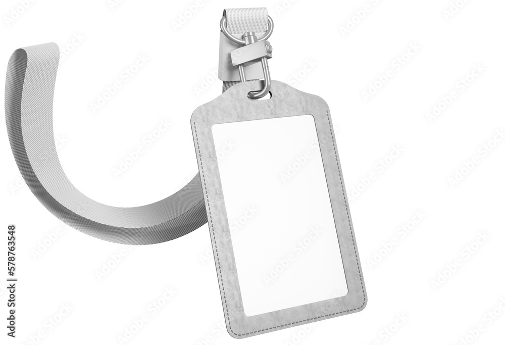 Textured lanyard and id card ,easy to use for mockup with transparent ...