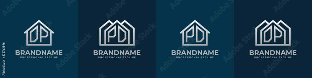 Letter DP and PD Home Logo Set. Suitable for any business related to ...