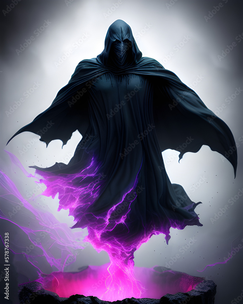 AI Digital Illustration Floating Demon Stock Illustration | Adobe Stock