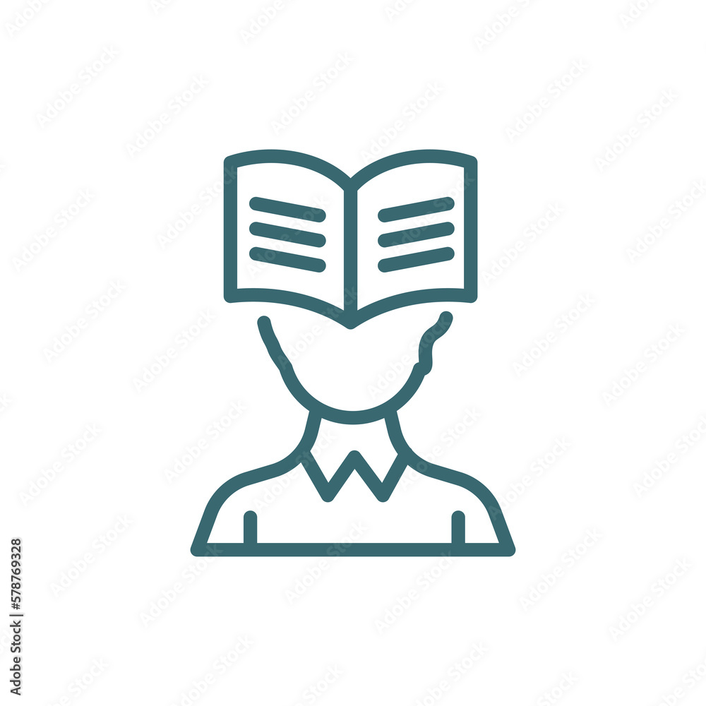 Vetor de self-learning icon. Thin line self-learning icon from distance ...