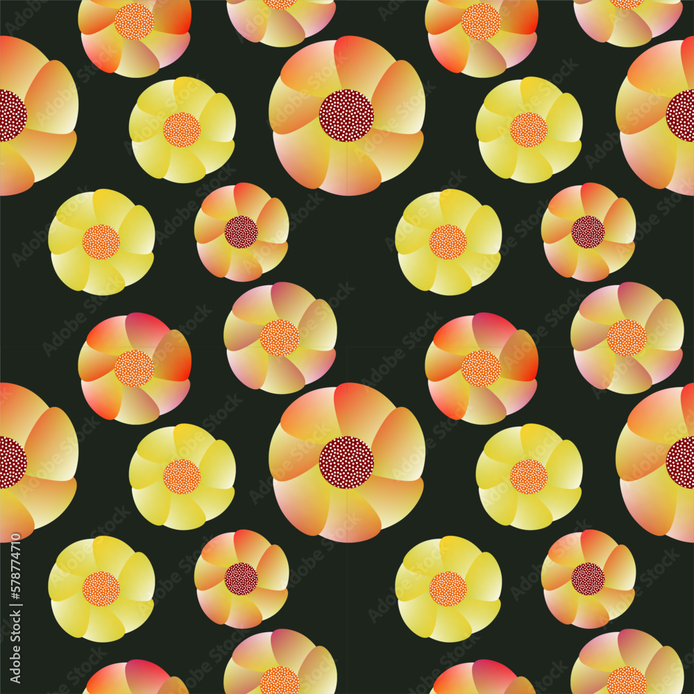 Aesthetic floral pattern design for backgrounds, wallpapers and prints ...