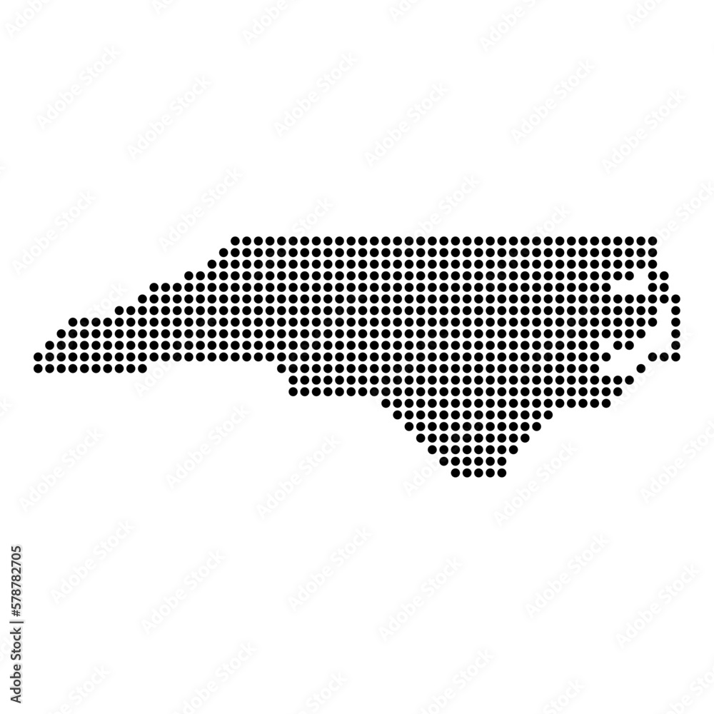 North Carolina map shape, united states of america. Flat concept symbol ...