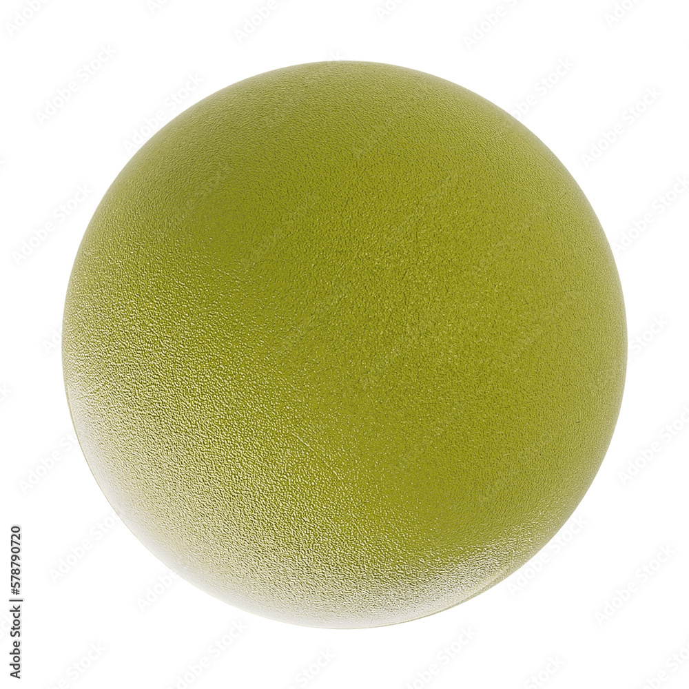 Abstract green ball, rough isolated on a transparency background, a 3D ...