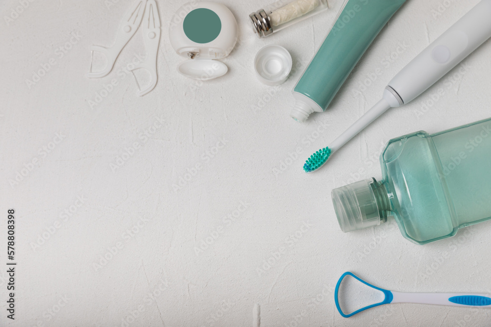 Electronic ultrasonic toothbrush, mouthwash, floss, tongue cleaner and ...