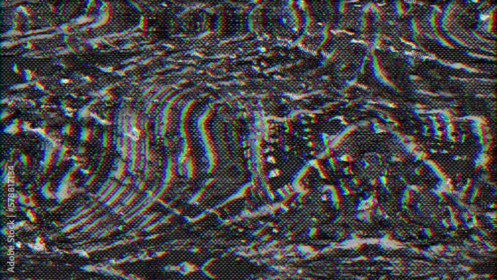 Dynamic video interference effect with static and distorted signal ...