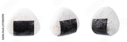 Fototapeten - Onigiri, Japanese triangular rice balls