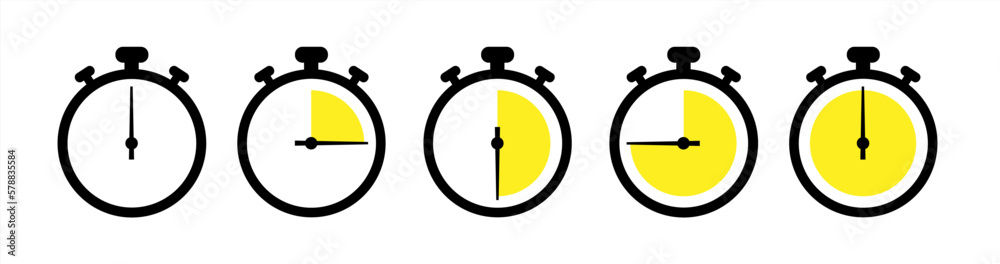 Timers icon on transparent background. Isolated vector elements ...