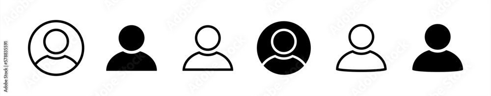 User profile login icon. People icon set in flat style. User member ...