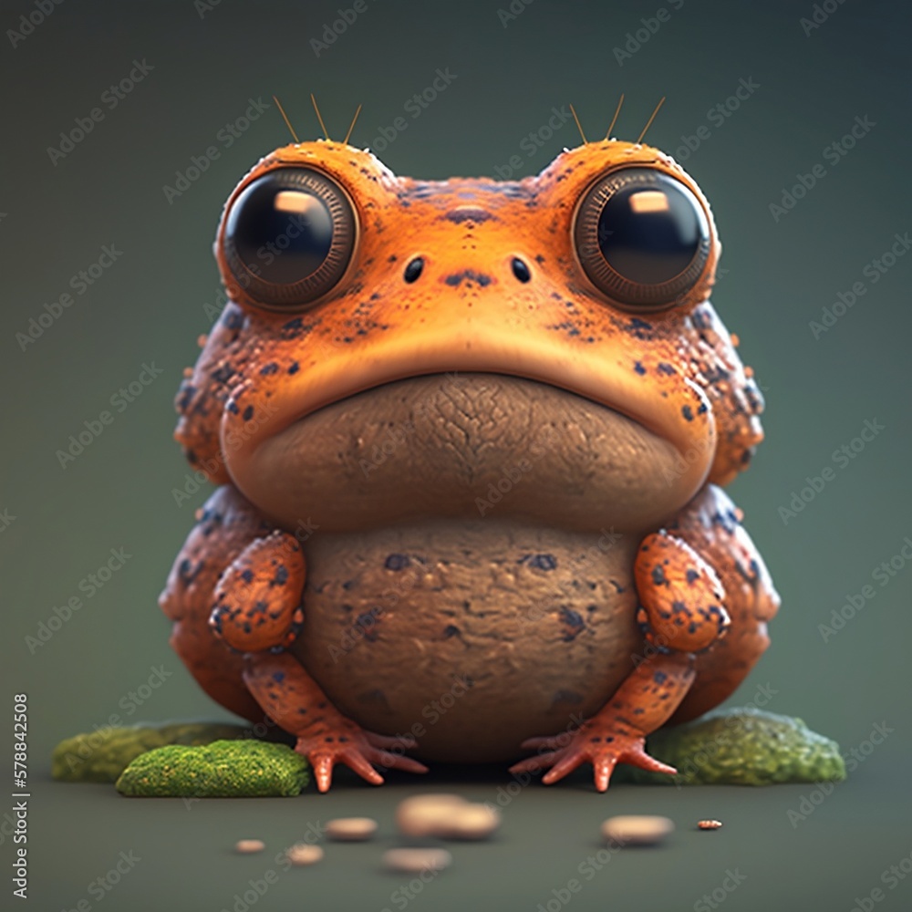 Cute cartoon frog character. Cartoon frog. Frog. Cartoon frog on a ...