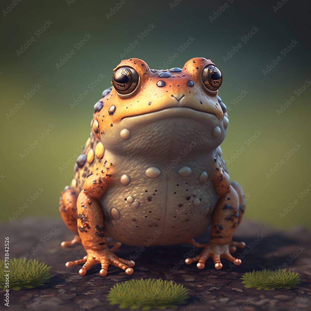 Cute cartoon frog character. Cartoon frog. Frog. Cartoon frog on a ...