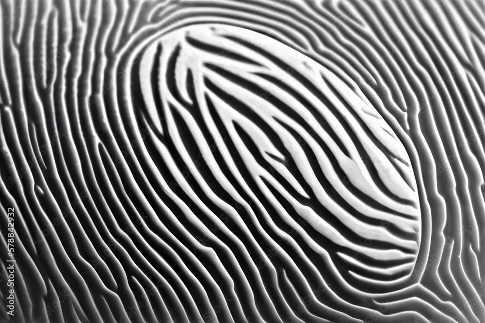 A close-up of a single fingerprint, with a high level of detail and ...