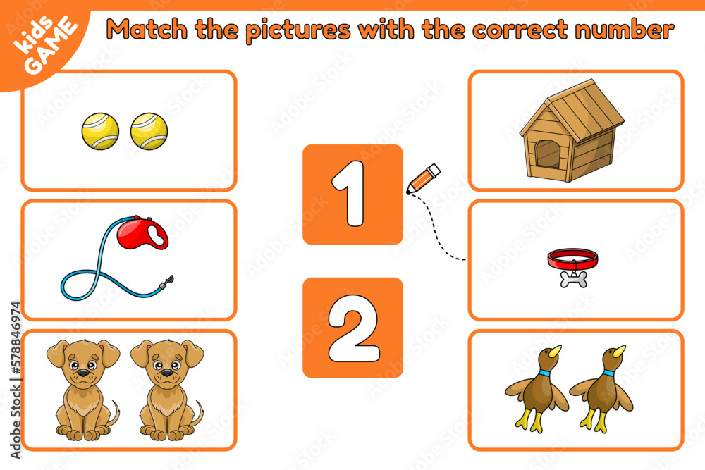 Math education for kids. Counting game for preschool and school ...