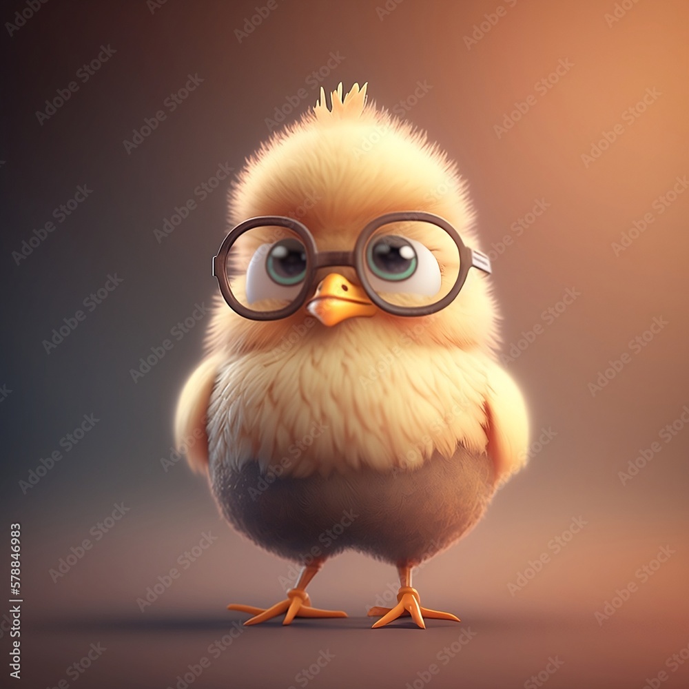 Cute cartoon chicken character. Cartoon chicken. Chick. Cartoon chicken ...