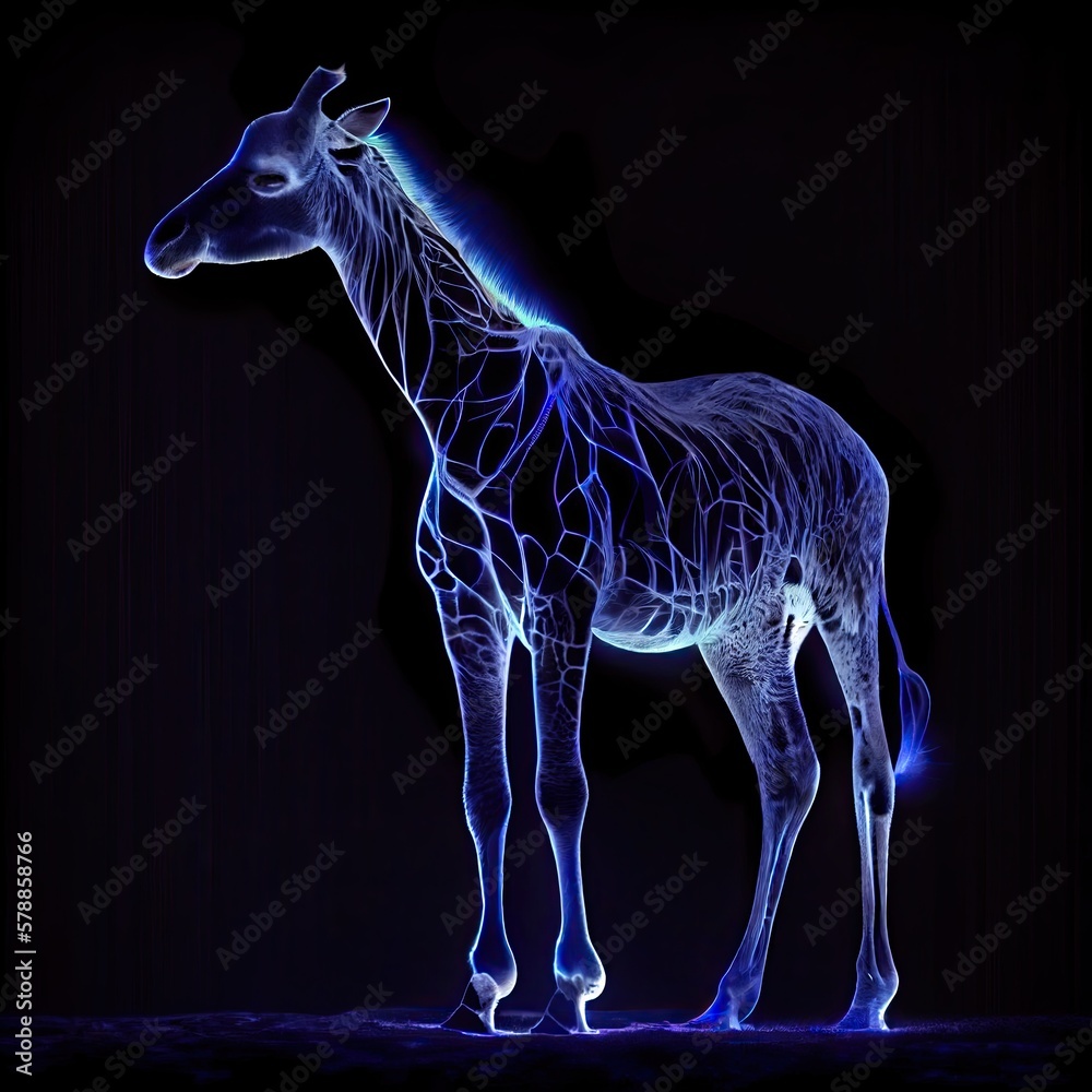 Mystic Patronus of a Giraffe: Glowing Spirit Animal Apparition in ...