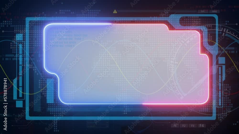 Empty space of HUD UI display screen. Futuristic virtual screen frame ...