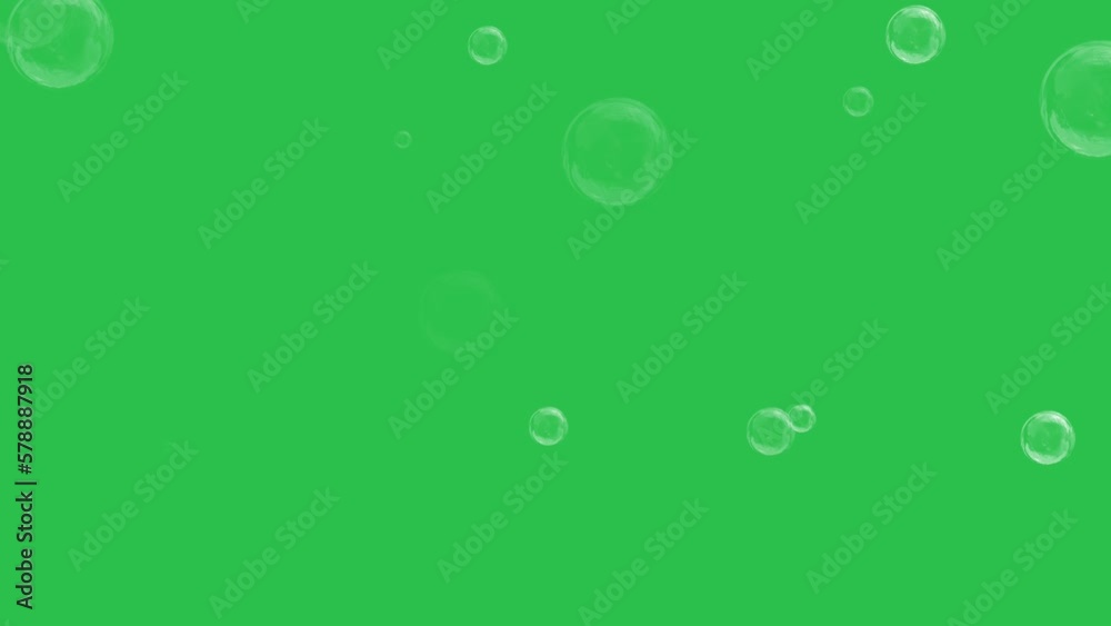 Clean bubbles on green screen background motion graphic effect. vídeo ...