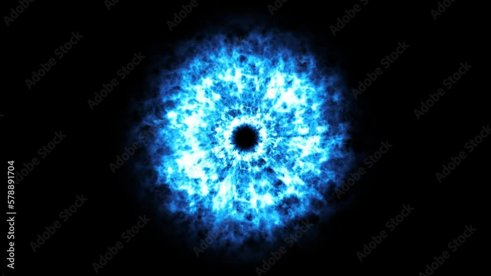 Blue particle explosion overlay. Clash of blue particles. Beam of light ...
