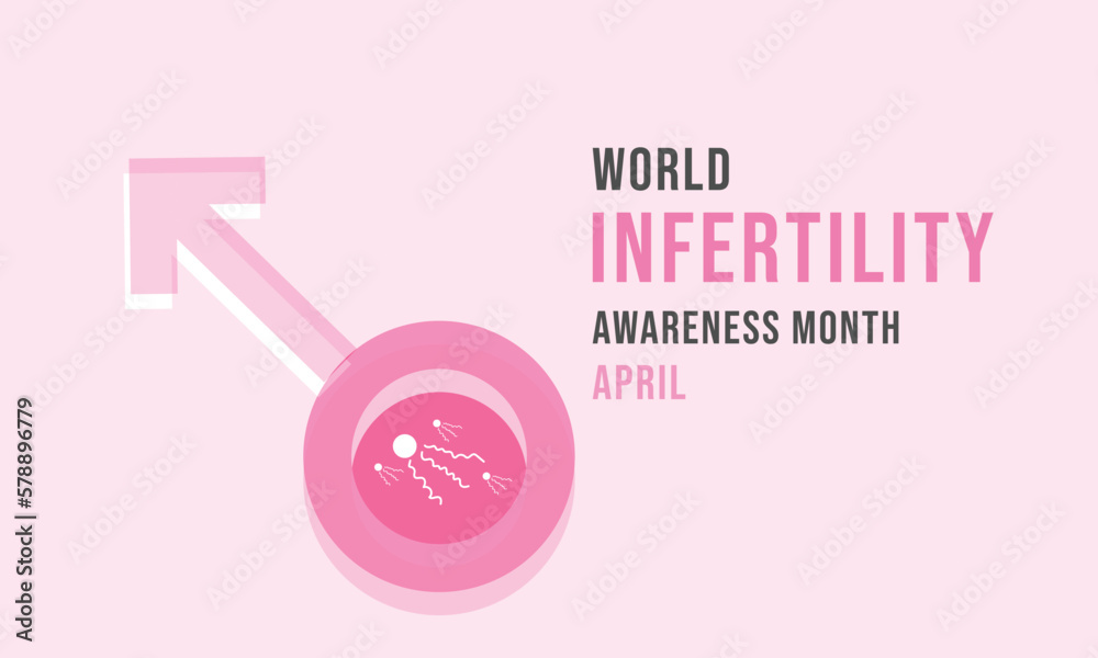 April is world infertility awareness month. Template for background ...