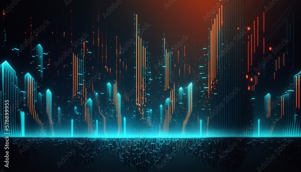 Abstract technology background with code. technology background Data ...