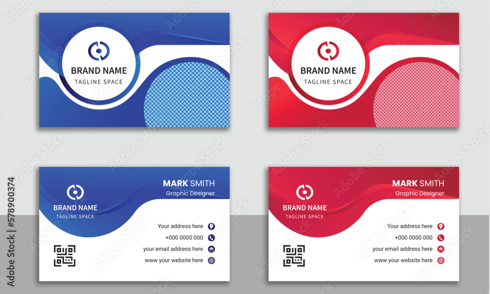 simple Design Template Set Corporate design set featuring geometric ...