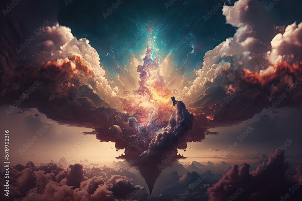 There is a cloud pattern in the sky that looks like a map of France ...