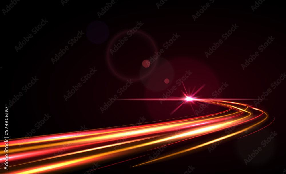 Modern abstract high speed light effect. Technology futuristic dynamic ...