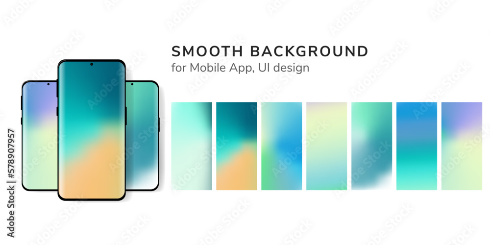 Set of Vector Gradient Backgrounds - for Apps and Other Projects Stock ...