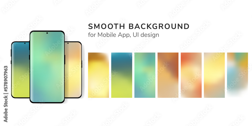 Set of Vector Gradient Backgrounds - for Apps and Other Projects Stock ...